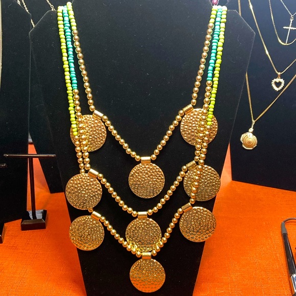 Jules | Jewelry | Jules Long Seed Bead Textured Cascading Necklace ...